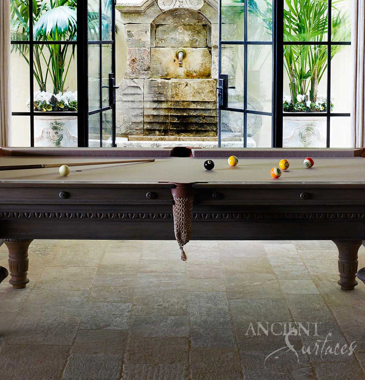 Rustic Antique Limestone Game Room Flooring – Limestone Flooring